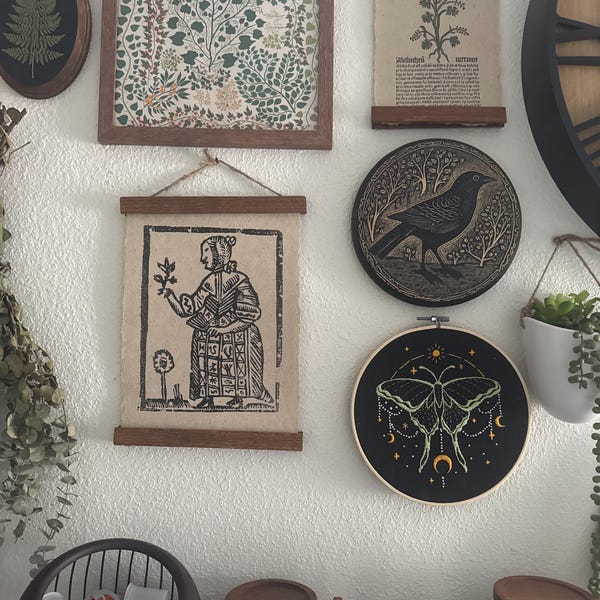 Alchemy Allegory | Old Illustration Print, Witch Home Decor, Medieval ...