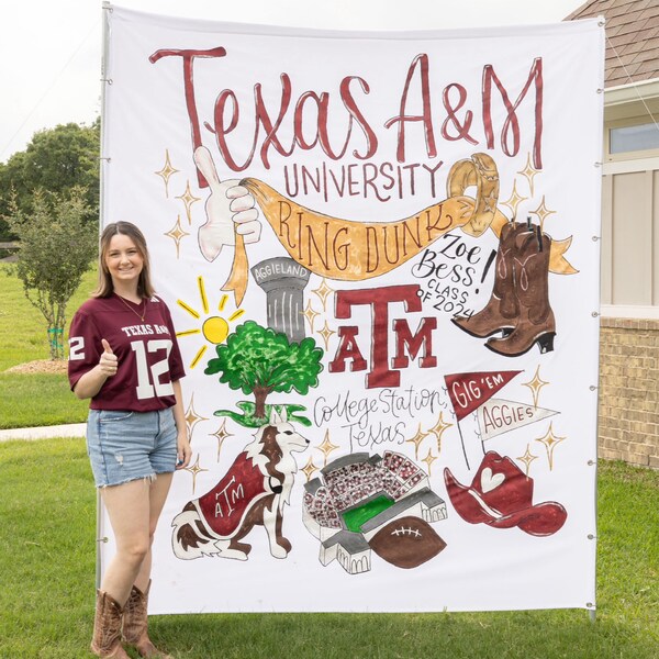 Aggie Ring Dunk Banner | Mobile Mural | Ring Dunk Photo Op | Ring Dunk ...