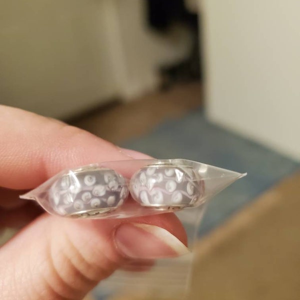 2 Charms for Pandora Beautiful Hibiscus Murano on 925 Sterling Silver ...