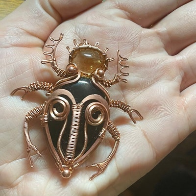 Wire Wrapped Beetle Tutorial, Wire Wrap Insects Tutorial. DIY Wire ...