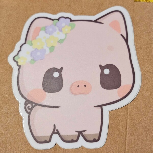 Piggie Sticker Cute Pig Sticker Pig Sticker Kawaii Pig Sticker Animal ...