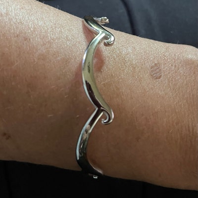 WAVE BRACELET 925 Sterling Silver. Made on Cape Cod. Bracelet With ...