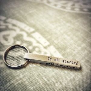Personalised Pair of Key Rings, Couple's Keyrings, Two Keyrings ...