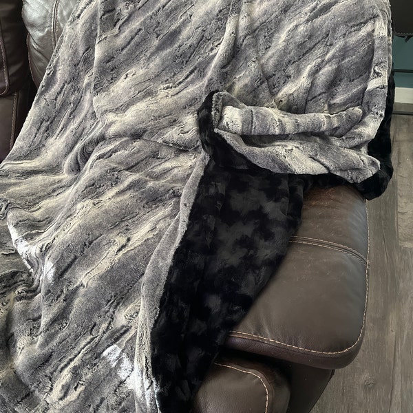 Deer to Me Print Minky Cuddle Paired With Minky Luxe Wild Rabbit Nine ...