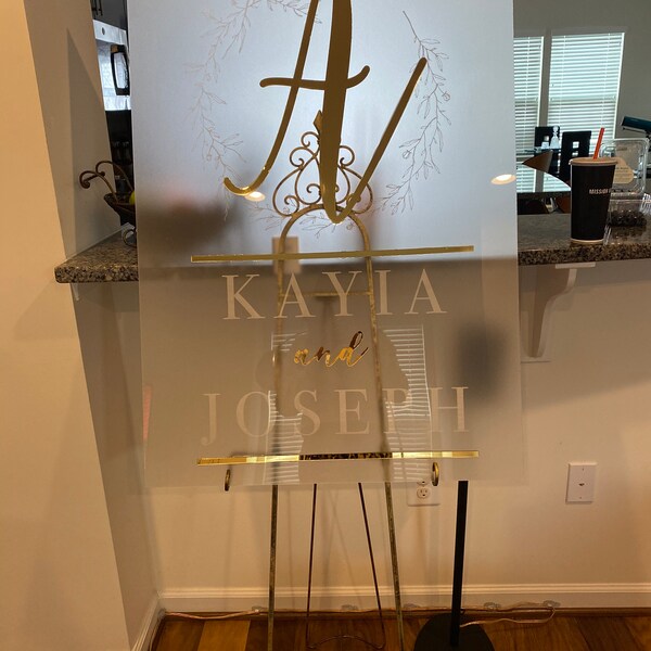 Custom Wedding Welcome Sign, Gold Wedding Welcome Sign, Acrylic Wedding ...