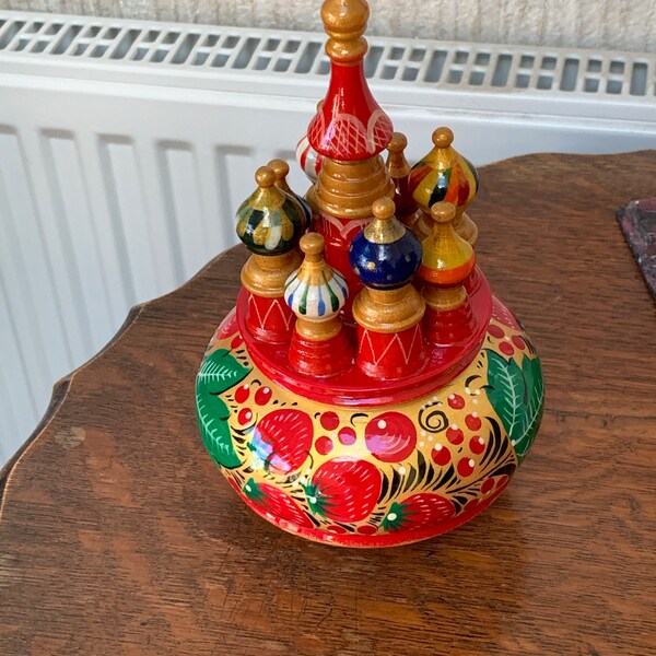 St. Basils Cathedral Russian Music Box 11.8, Music Box Hand-painted ...