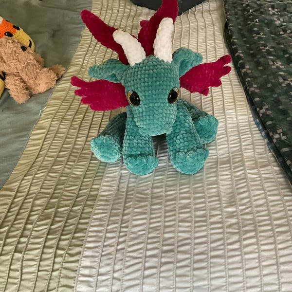 Snuggle Dragon Crochet Pattern, Original Snuggle Dragon, Crochet Dragon ...