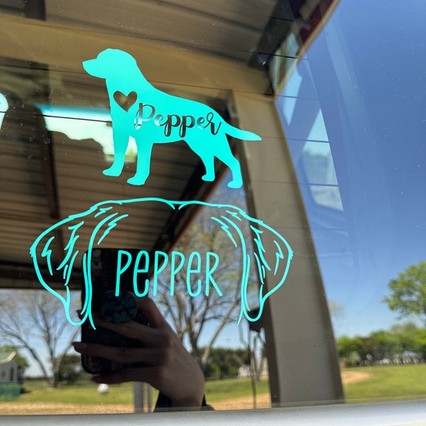 Personalized Lab Decal - Labrador Vinyl Sticker for Cars, Tumblers ...