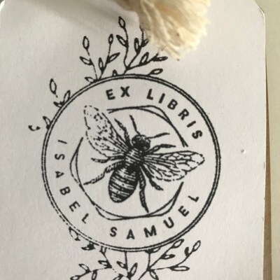 HONEY BEE Exlibris Stamp, Book Stamp,personalized Stamp,custom,unique ...