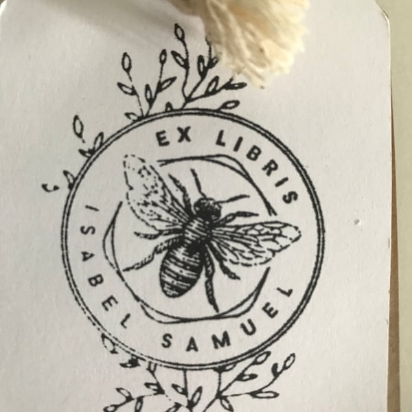 HONEY BEE Exlibris Stamp, Book Stamp,personalized Stamp,custom,unique ...