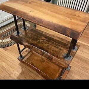 Rustic Live Edge Log TV Stand for Living Room With Media Center ...