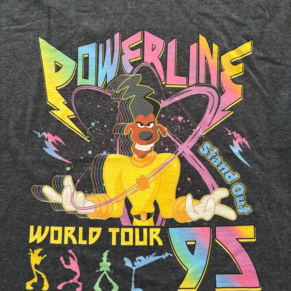 2-sided Powerline Goofy Movie Shirt, Vintage Powerline Stand Out Shirt ...