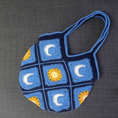 Sun and Moon Tote Bag Crochet PDF PATTERN Intermediate english - Etsy