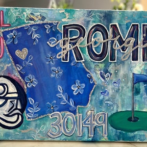 Custom Painted College Canvas - Etsy