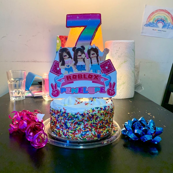 Printable Girl Cake Topper, Birthday Party Cake Topper, Birthday Party ...