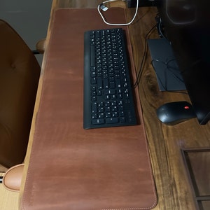 Leather Desk Mat, Large Mouse Pad, Desk Mat, Desk Pad, Genuine Leather ...