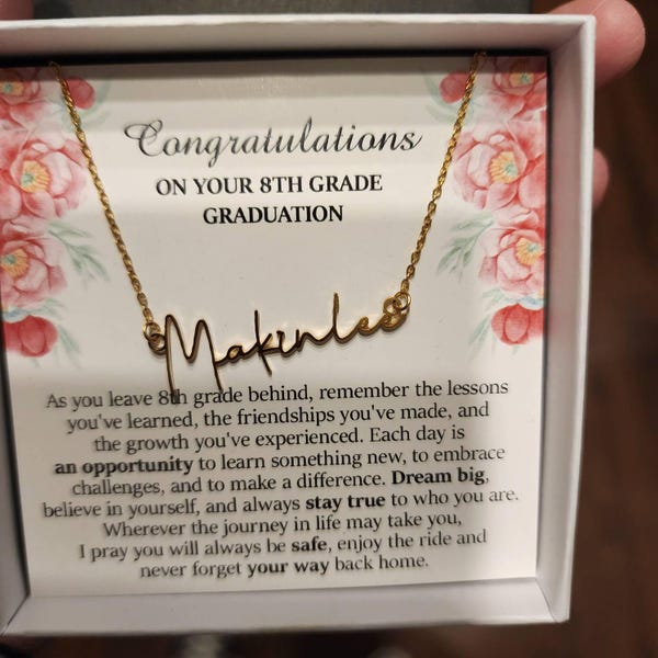Personalized 8th Grade Graduation Gifts for Girls/junior Graduation ...