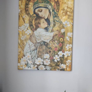 Large Canvas Painting of Big Fish, Wall Art Modern Design Colorful Carp ...