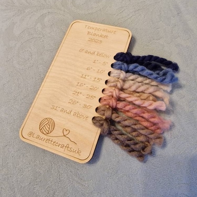 Temperature Blanket Shade Card, Crochet, Knitting, Shade Card, Blanket ...