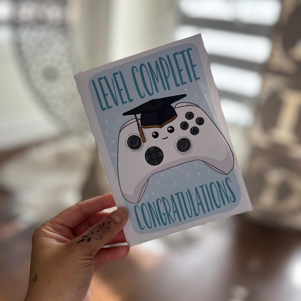 Gamer Graduation Card, Funny Grad Card, Gamer Card, Xbox Card ...