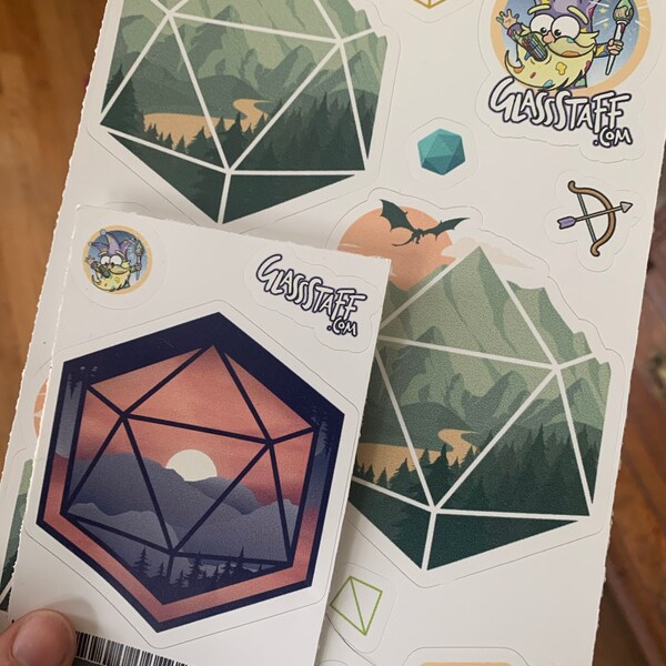 Mountain D20 Sticker | Dnd Gift | Dice | Critical Failure | Dungeons ...