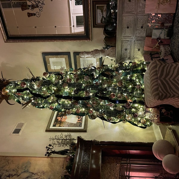 10 Yards Birch Bark Gold Ribbon Wired Christmas Ribbon Lodge Ribbon ...