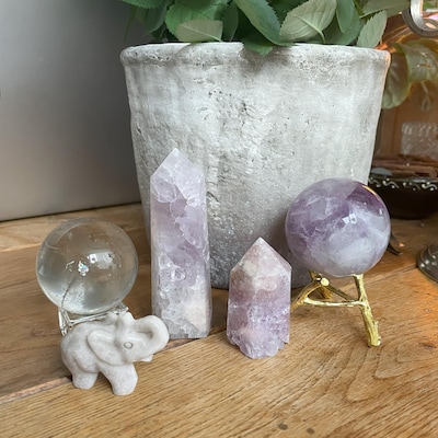 RARE Sugar Amethyst Sphere From Uruguay 5.7cm, Lilac Amethyst Sphere ...