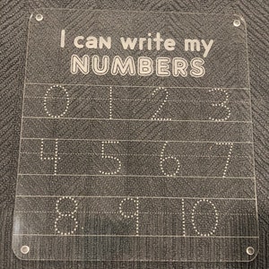 Dry Erase Number Tracing Number Practice Tracing Board Washable Writing ...