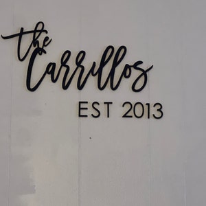 Custom Last Name Sign Personalized Family Name Words Wedding Backdrop ...