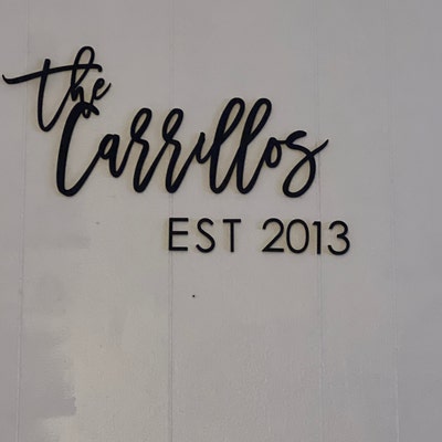 Custom Last Name Sign Personalized Family Name Words Wedding Backdrop ...