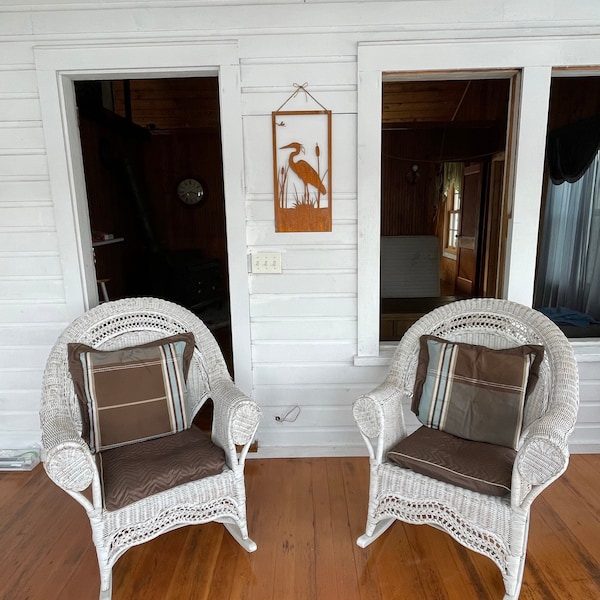 Great Blue Heron Metal Wall Art | Metal Privacy Screens | Large Metal ...