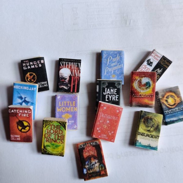 Set of 45 Miniature Book Covers 1:12 Scale Downloadable Printable ...