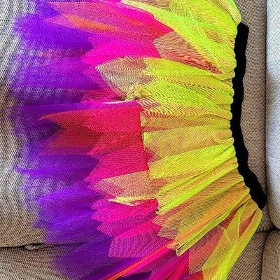 Multi Colour Neon Tutu With Longer Back Hen Party Neon Tutus Adult ...
