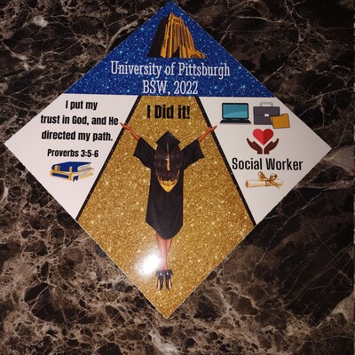 Graduation Cap Topper Label/criminal Justice Major/ Future FBI - Etsy