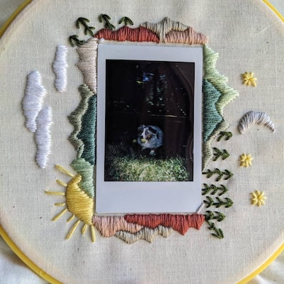 PDF Pattern, Nature Embroidery, Instax Mini Polaroid Frame, Photo ...