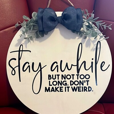 Funny Round Signs SVG Bundle , Round SVG Files, Door Hanger Svg ...