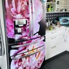 3D White Fridge Wrap Geometric Refrigerator Wrap Vinyl Side by Side Top ...