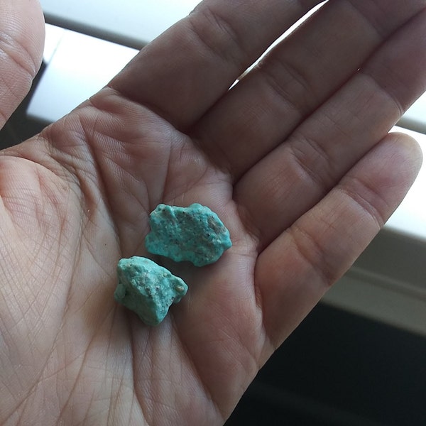 Raw Turquoise Stone (1) XXS Rough Light Turquoise Crystal Stone Raw ...