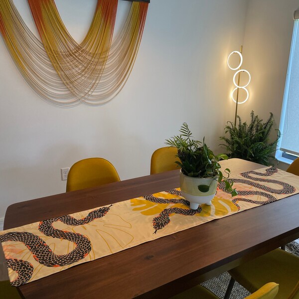 Tropical Snakes Table Runner - Smooth Viper by Freethebold - Large ...