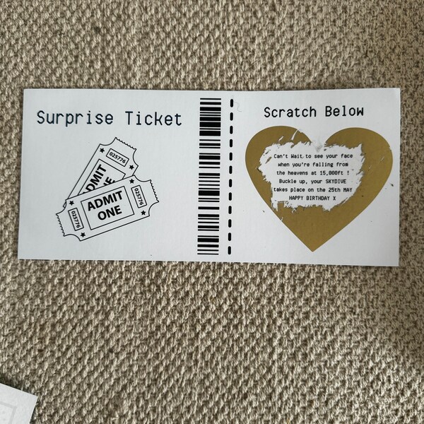 Personalised Holiday Reveal Card, Scratch to Reveal Surprise ...