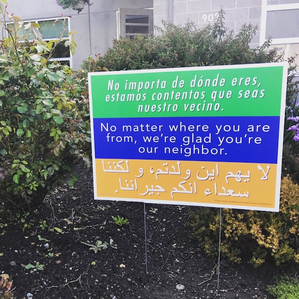 Welcome Your Neighbors Yard Sign // 2-sided // Protest Sign // No ...