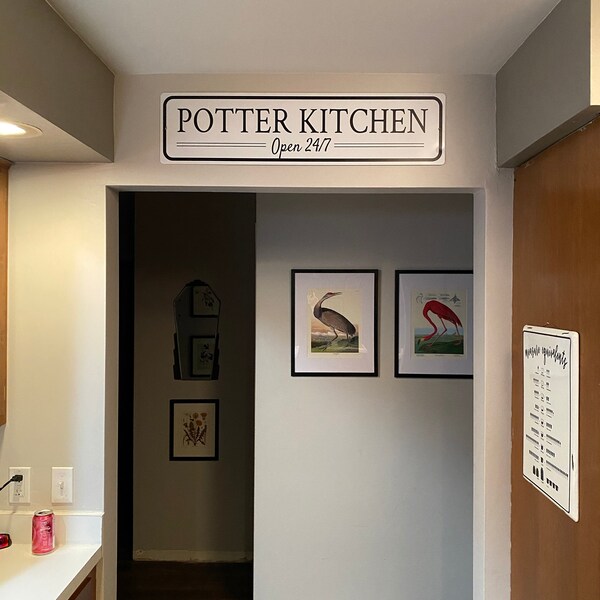 Kitchen Open 24/7 Sign, Personalized Kitchen Name Sign, Custom Gift ...