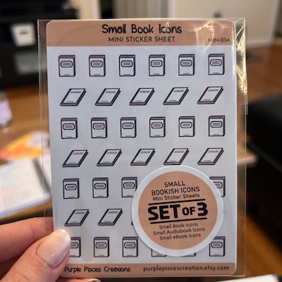 Small Bookish Icons Mini Sticker Sheets Book Icons Ebook - Etsy