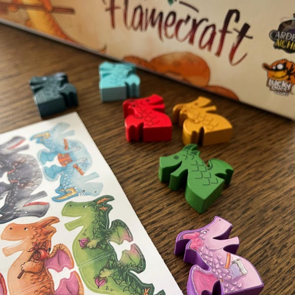 FLAMECRAFT - Matte Vinyl Meeple Stickers/decals Upgrade Kit ...