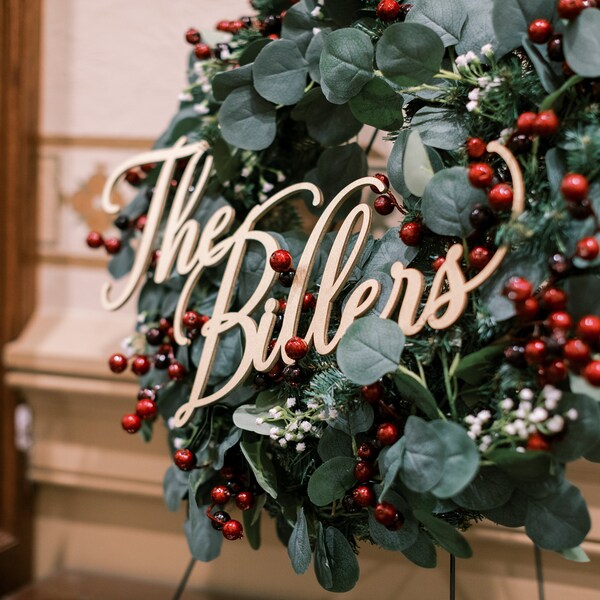 Name for Door Wreath • Laser Cut Name • Name for Door Hanger ...