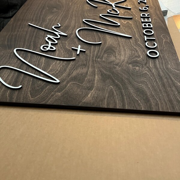 3D Circle Wedding Welcome Sign, Wooden Geometric Circle Wreath Custom ...