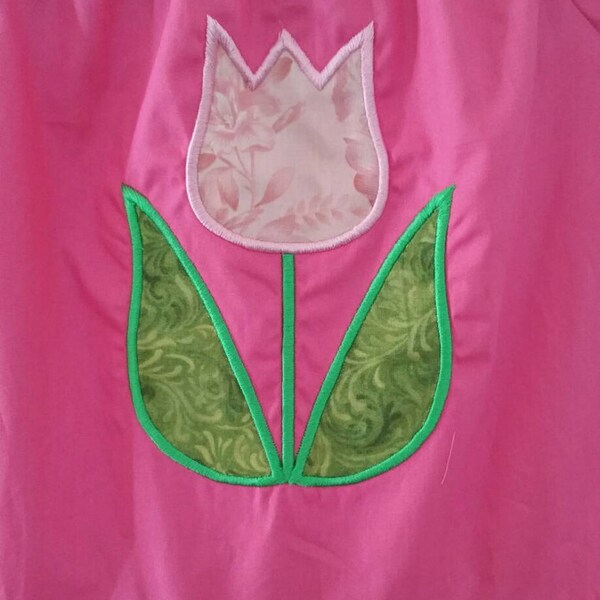 Digital Machine Embroidery Design - Tulip Applique - Etsy