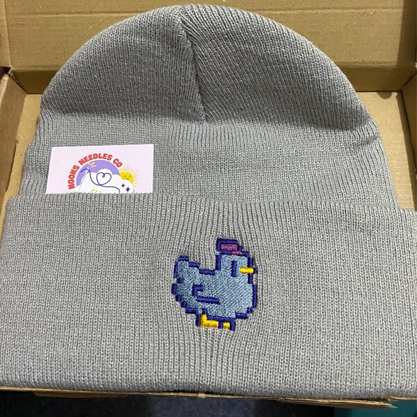 Pixel Chicken Beanie | Stardew Valley Gift - Etsy