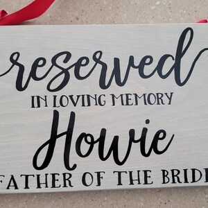 Father of the Bride in Loving Memory Wedding Sign - Etsy