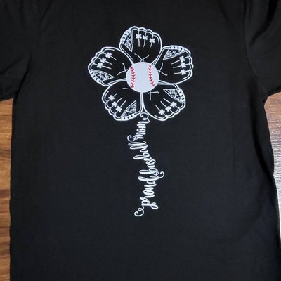 SVG Proud Baseball Mom, Baseball Flower, Baseball Flower Mom, SVG ...